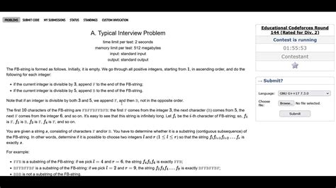 a typical interview problem codeforces solution div2 round 144 div2