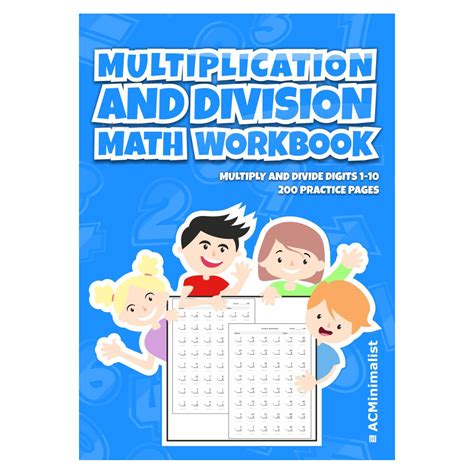 multiplication and division math workbook 200 practice pages multiply