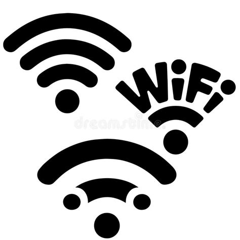 Free Wi Fi Wifi Icon Set Internet Connection Symbols Stock Illustration Illustration Of