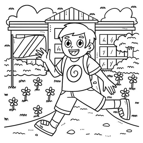 아이들을 위한 스낵 격리 색칠 페이지 프리미엄 벡터