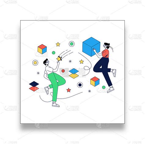 现代平面设计理念的增强现实。