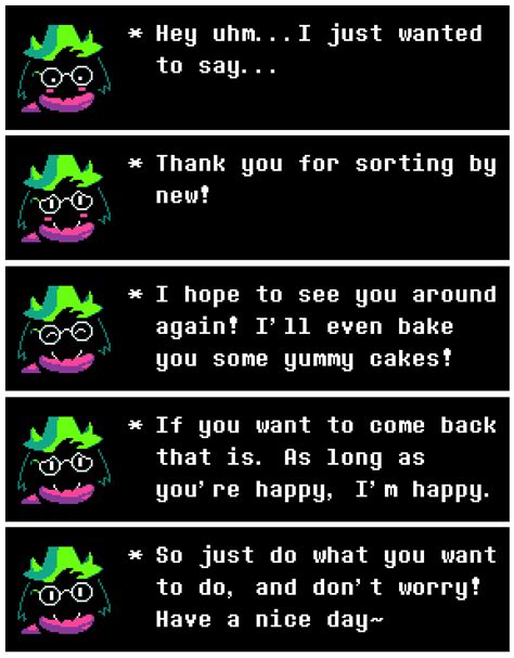 Ralsei Has Something To Say Deltarune