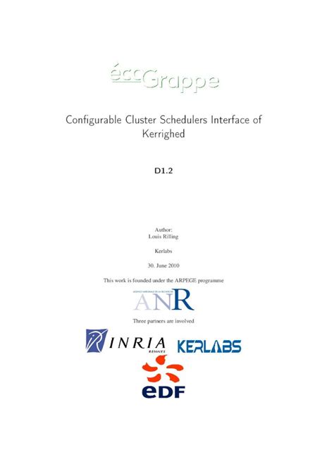 pdf d1 2 configurable cluster schedulers interface of
