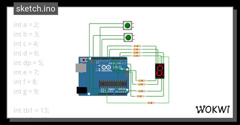 Sevent Segment Counter Wokwi Esp32 Stm32 Arduino Simulator