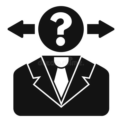 Businessman Making Decision Choosing Right Way With Question Mark Stock Illustration