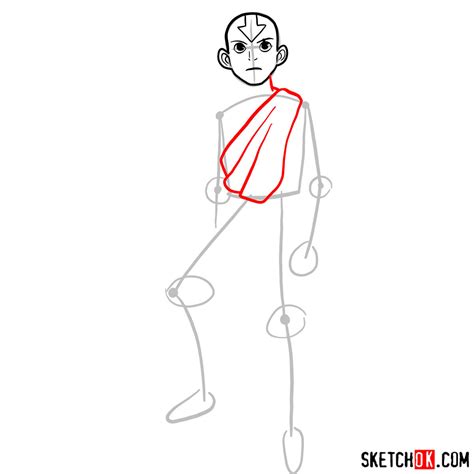 How To Draw Aang From Avatar In Full Growth SketchOk