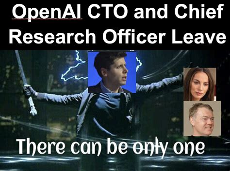 openai cto and chief researcher officer have left