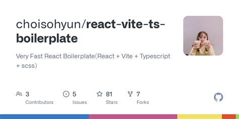 github choisohyun react vite ts boilerplate very fast react
