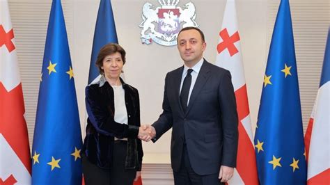 ღარიბაშვილი საფრანგეთის საგარეო საქმეთა მინისტრს შეხვდა რაზე ისაუბრეს მხარეებმა Metronome Ge
