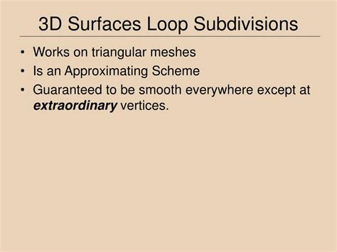 Ppt Subdivision Surfaces Powerpoint Presentation Free Download Id 295815