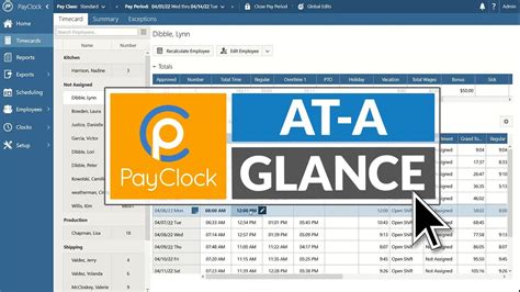 Payclock Online At A Glance Youtube