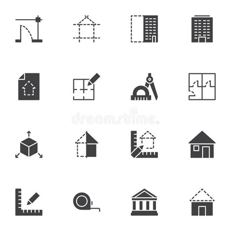 体系结构矢量图图标集 向量例证 插画 包括有 例证 工程 纵的沟纹 庄园 评定 装载 商业 190523965