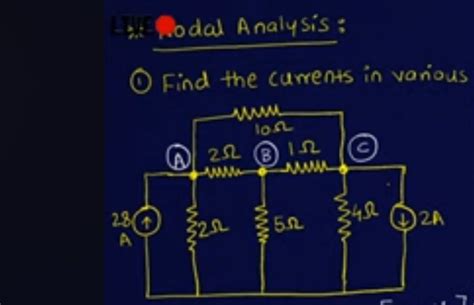 nodal analysis 1 find the currents in various filo