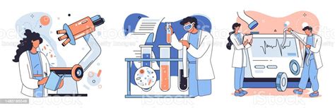 의학 연구 실험실 진단 서비스 의료 기기 설계 및 개발 장면 설정 은유 Dna에 대한 스톡 벡터 아트 및 기타 이미지 Dna 개념 개발 Istock