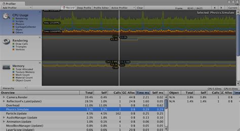 Unity Manual Profiler Window