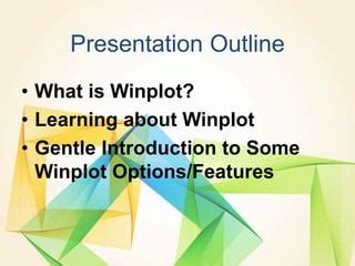 An Overview On Winplot 1 Pptx 3 D Graphics Computer Software And Applications