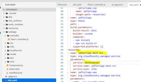 Sapui5 App On Cf Xs Appjson Route Destination I Sap Community