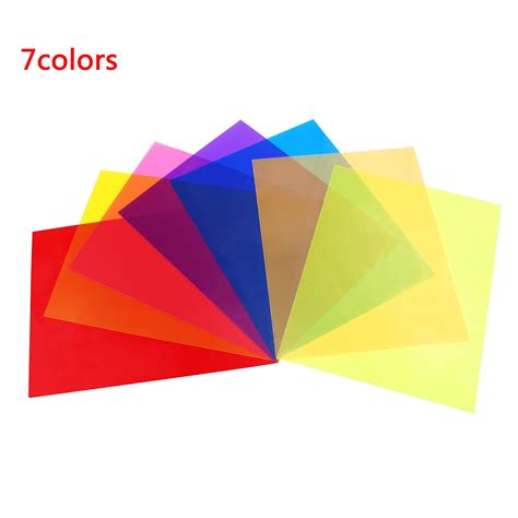 25 Colored Transparency Sheets Mitasuhael