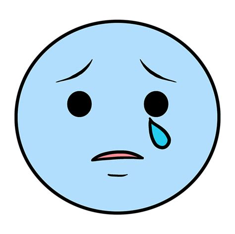 How To Draw A Crying Emoji Really Easy Drawing Tutorial