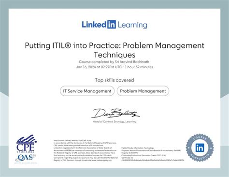 sri aravind badrinath on linkedin certificate of completion