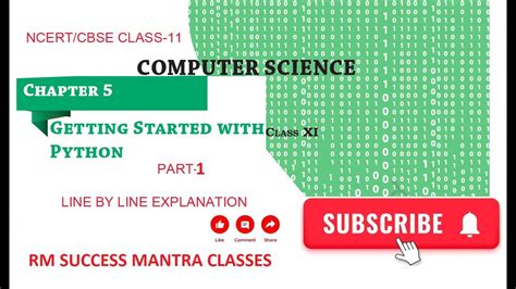 Ncert Cbse Class 11 Computer Science Chapter 5 Part 1 Getting