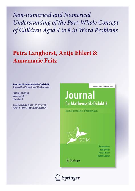 pdf non numerical and numerical understanding of the part whole