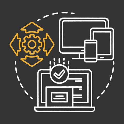 install testing chalk concept icon software programming stage idea