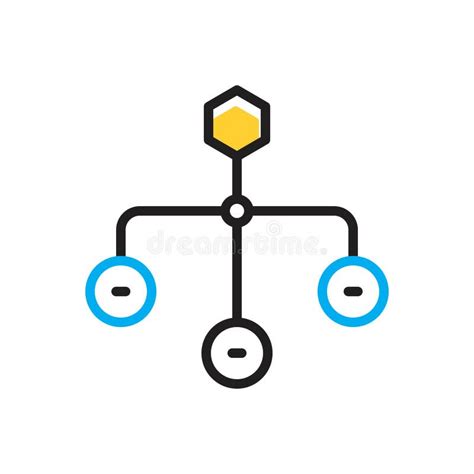 Multi Color Icon For Hierarchical Structure Sitemap And Layout Stock Vector Illustration Of