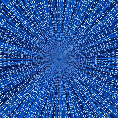Abstract Binary Code D Vector Line Blue Background Stock Vector Image By Dragovich