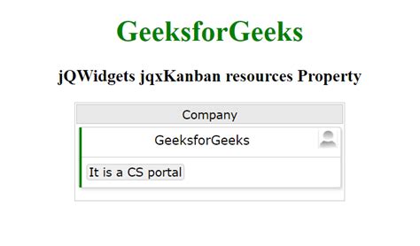 Jqwidgets Ressources Jqxkanban Propriété Stacklima