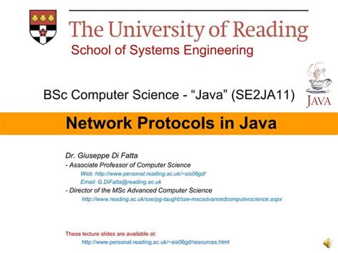 Network Protocols And Java Programming Ppt