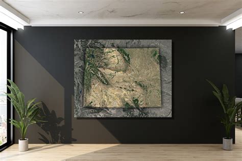 Satellite Map Of Wyoming Whiteclouds