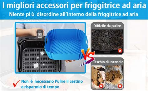 Pezzi Cm Teglia In Silicone Per Friggitrice Ad Aria Pipiruew Riutilizzabile Pot Adatta A