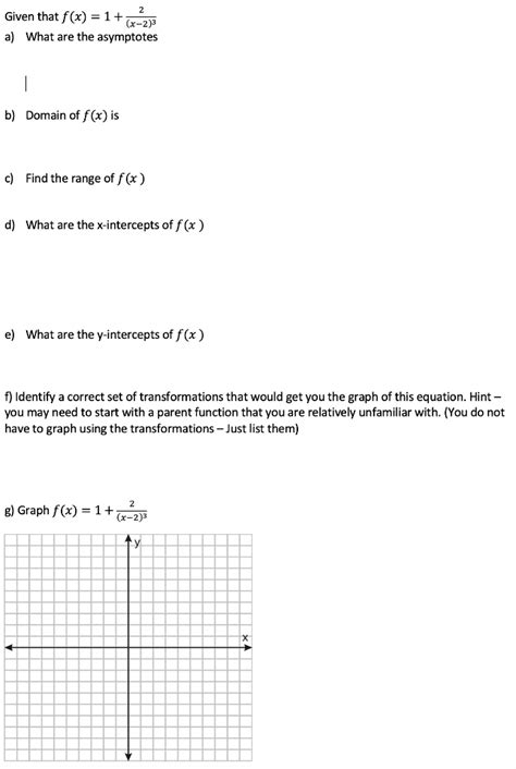 solved given that f x 1 a what are the asymptotes x 2 3