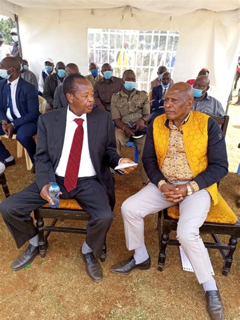 Senator Ephraim Maina Confers With Businessman Thuo Mathenge The Mount Kenya Times