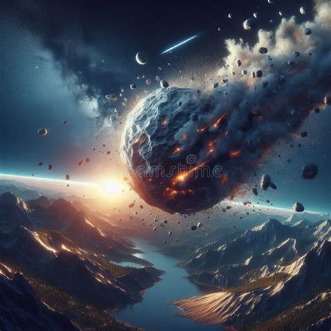 Asteroid Impact A Collision Between An Asteroid And The Earth S Stock