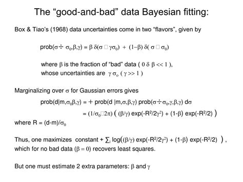 ppt bayesian and least squares fitting powerpoint presentation free