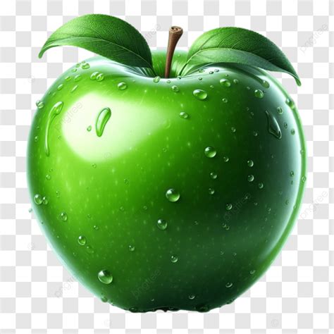 물방울이 맺힌 녹색 사과 녹색 사과 그 위에 물방울과 함께 초록 Png 일러스트 및 이미지 에 대한 무료 다운로드 Pngtree