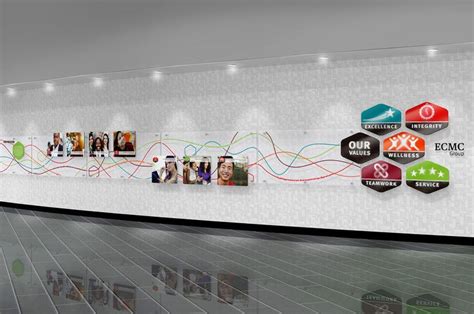 Core Values On Display Office Wall Design Corporate Signage Corporate Artwork