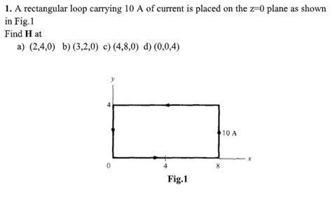 Solved A Rectangular Loop Carrying A Of Current Is Chegg