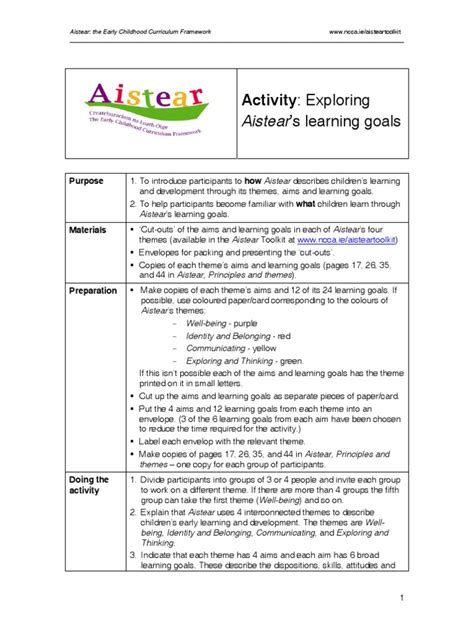 aistear s learning goals pdf thought communication