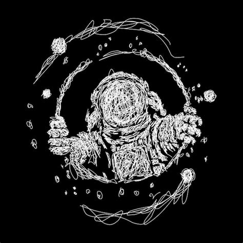Premium Vector Astronout Vector Sketch Illustration Scribble Art