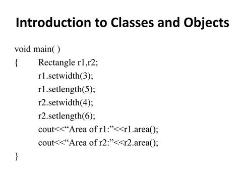 Ppt Chapter 2 Classes And Objects Powerpoint Presentation Free