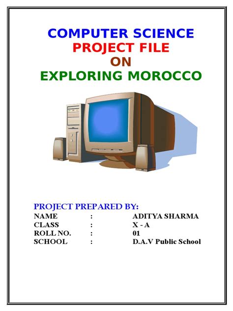 Computer Science Project Pdf Computer Programming Computing
