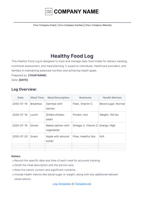 Free Food Temperature Log Template To Edit Online