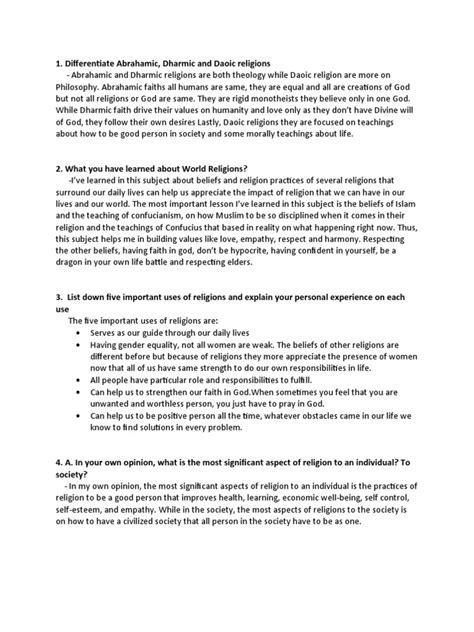 Abrahamic Dharmic And Daoic Religions Pdf Abrahamic Religions God