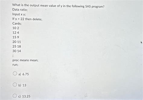 Solved What Is The Output Mean Value Of Y In The Following Chegg Com