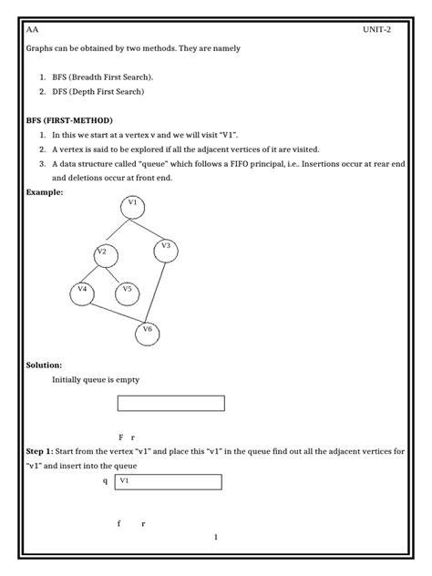 Bfsdfs Pdf Visual Cortex Vertex Graph Theory