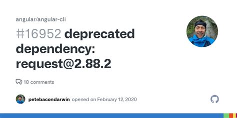 Deprecated Dependency Request2882 · Issue 16952 · Angularangular