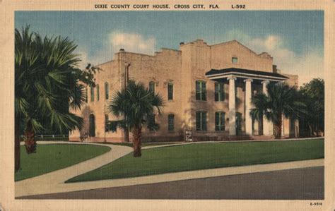 Dixie County Courthouse Cross City Fl Postcard